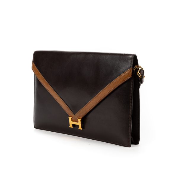 Hermes | Bags | Hermes Envelope In Brown Swift Leather | Poshmark